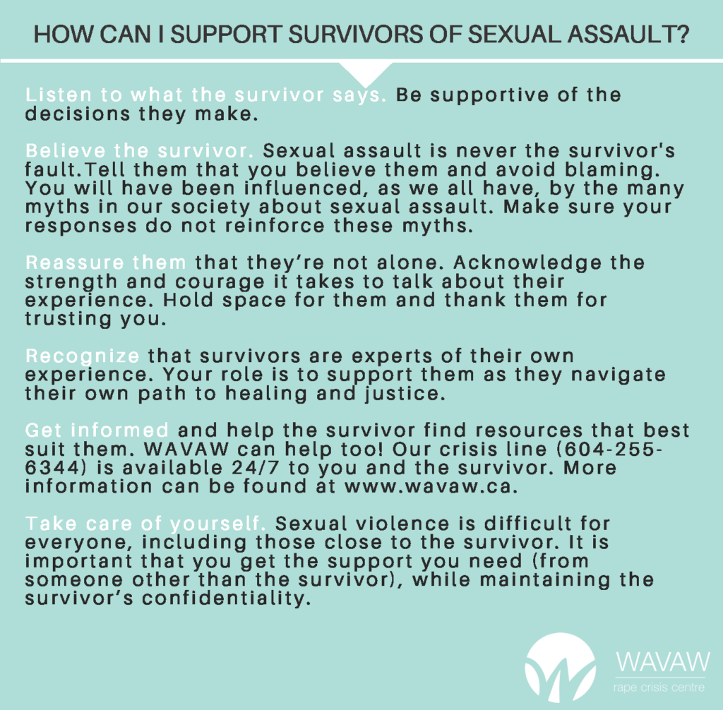 How You Can Support Survivors - Salal Sexual Violence Support Centre